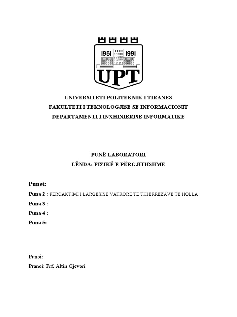 Pune Lab Fizike 2 | PDF