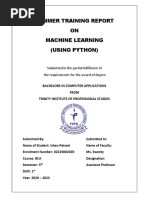 PYTHON Training Report PDF | PDF | Scope (Computer Science) | Parameter (Computer Programming)