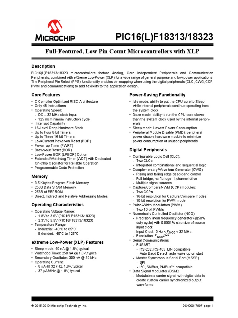Pic 18323 | PDF | Microcontroller | Computer Science