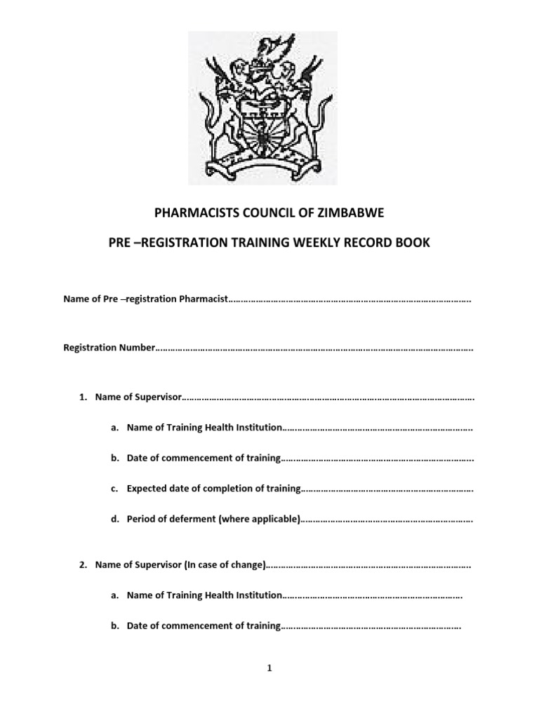 Pre - Registration Log Book | PDF