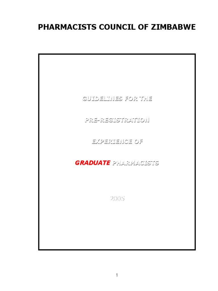 Pre Reg Guidelines | PDF | Pharmacist | Pharmacy