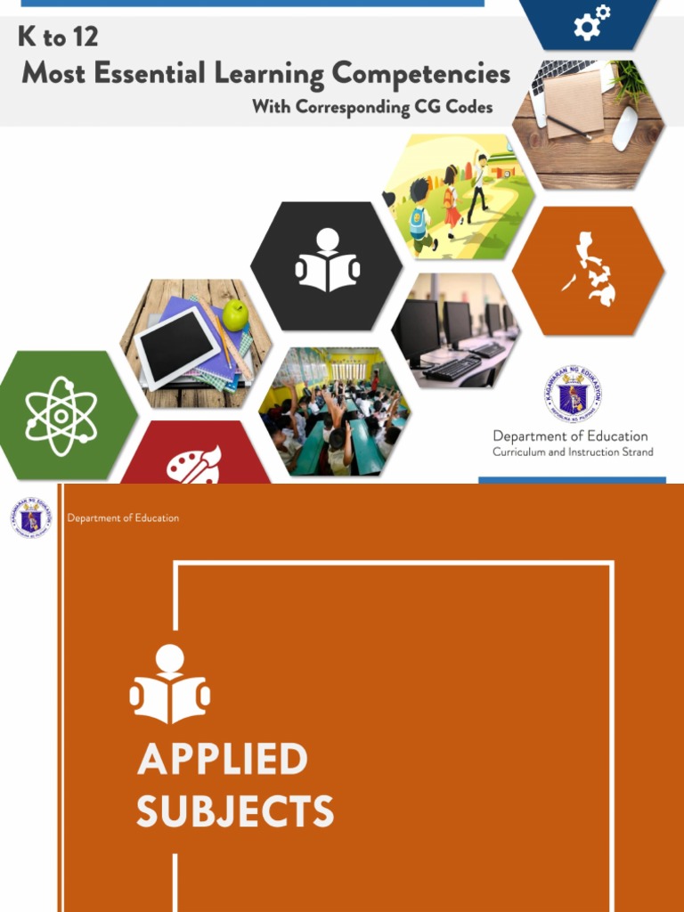 K To 12 MELCS SHS Applied Subjects | PDF | Educational Technology ...