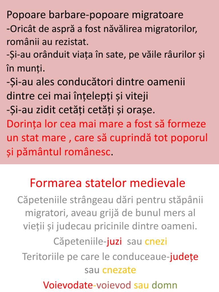 Formarea Statelor Medievale Românești | PDF