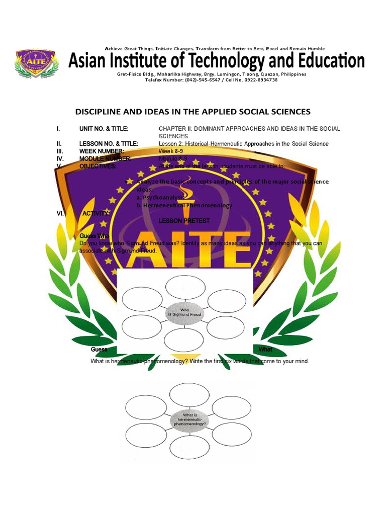 Diss-Module 8-9 | PDF | Id | Phenomenology (Philosophy)