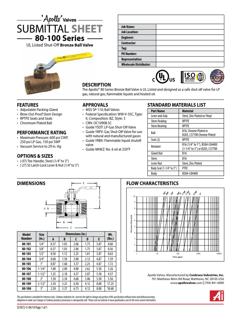 SS 80-100 1072 | PDF | Valve | Liquids