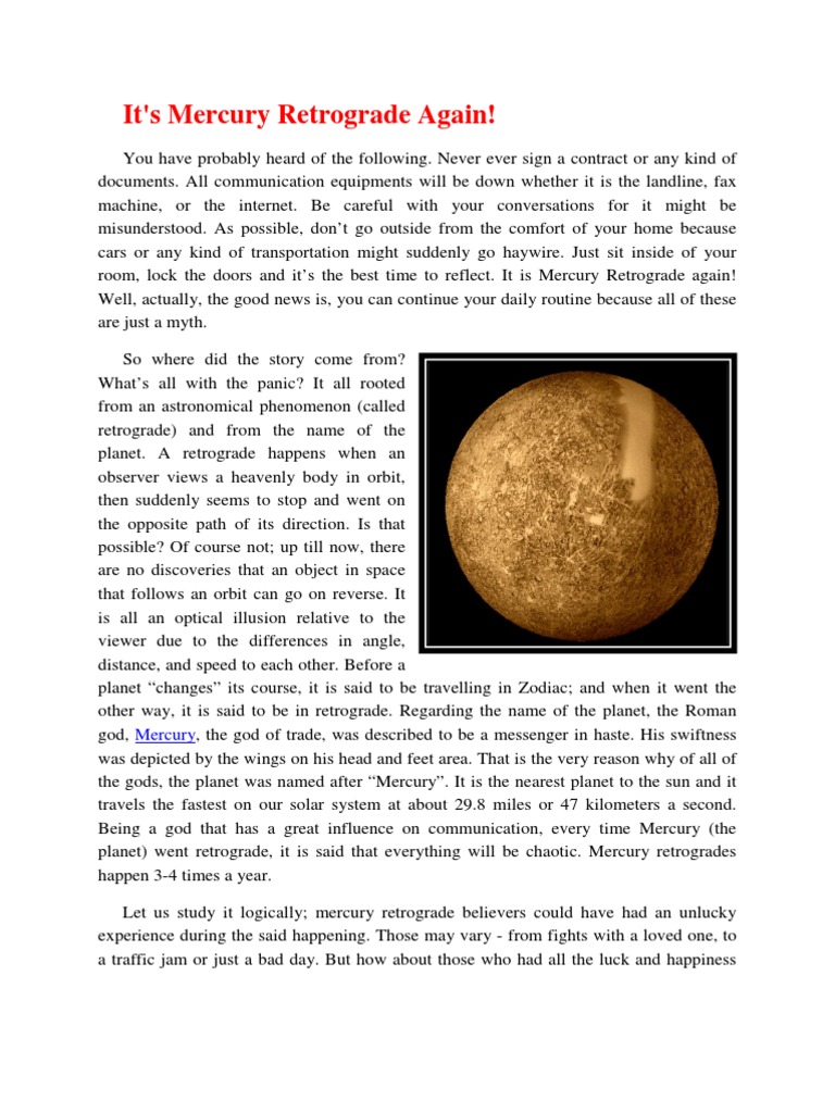 Fun Facts About Mercury Planet | PDF | Mercury (Planet) | Mariner Program