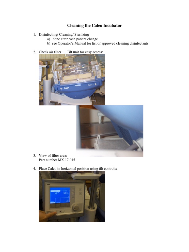 Drager Caleo Step by Step Cleaning | PDF | Disinfectant | Chemistry