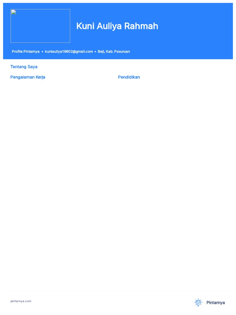 Kuni Auliya Rahmah - Pintarnya - CV | PDF