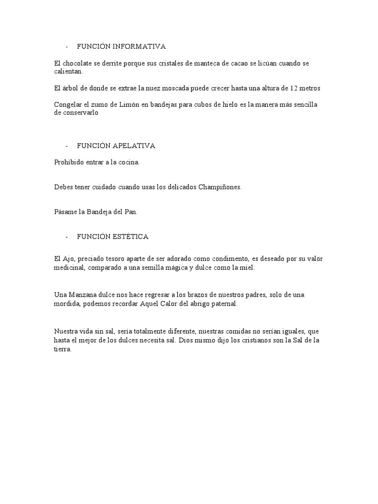 Función Informativa | PDF