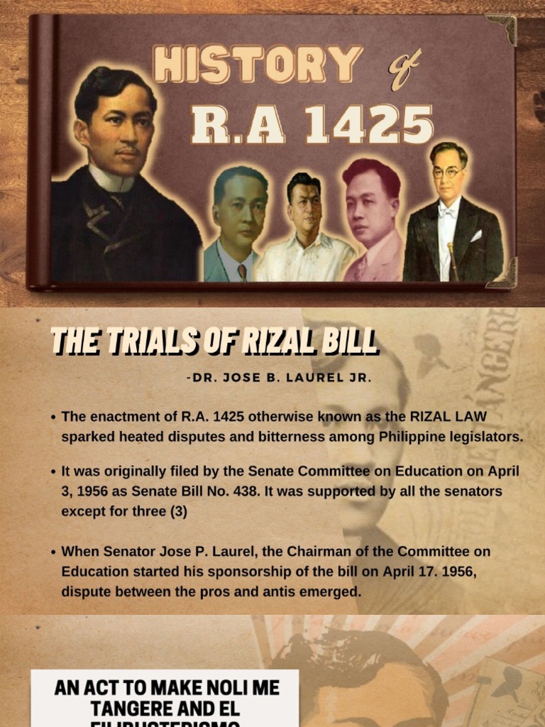 Ra 1425. Rizal Law | PDF