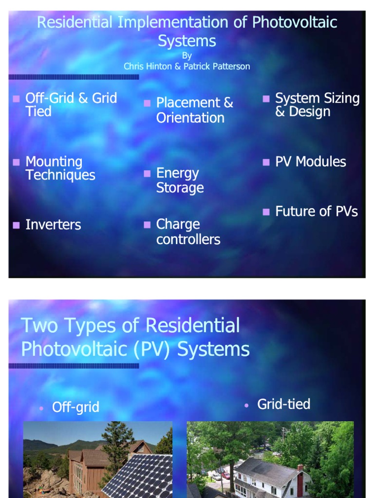 Residential | PDF | Photovoltaics | Photovoltaic System