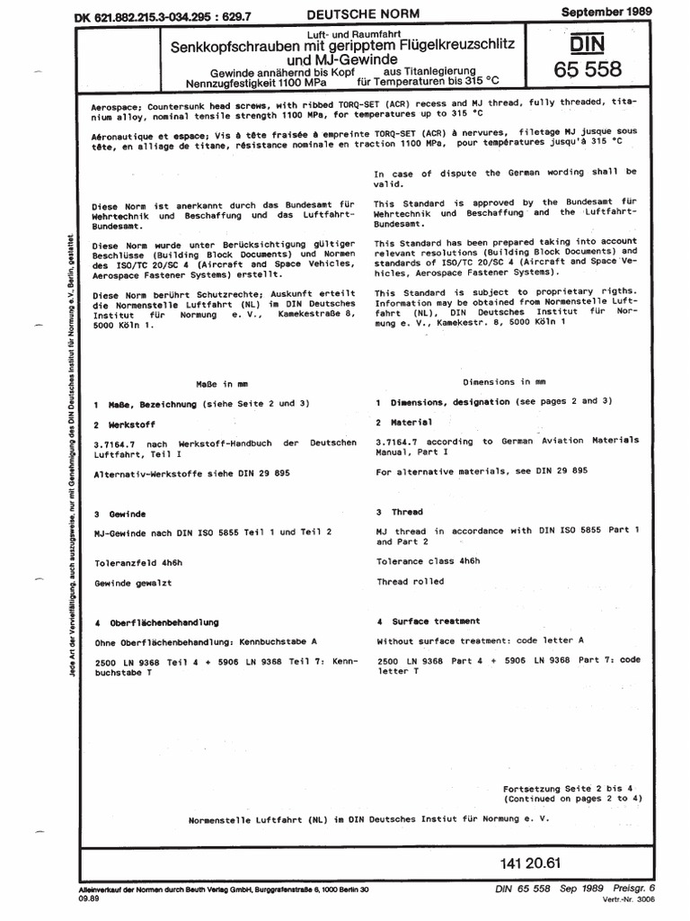 Din65558 1989-09d | PDF