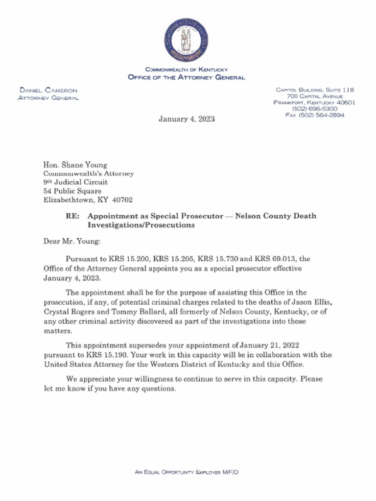 Shane Young Letter | PDF