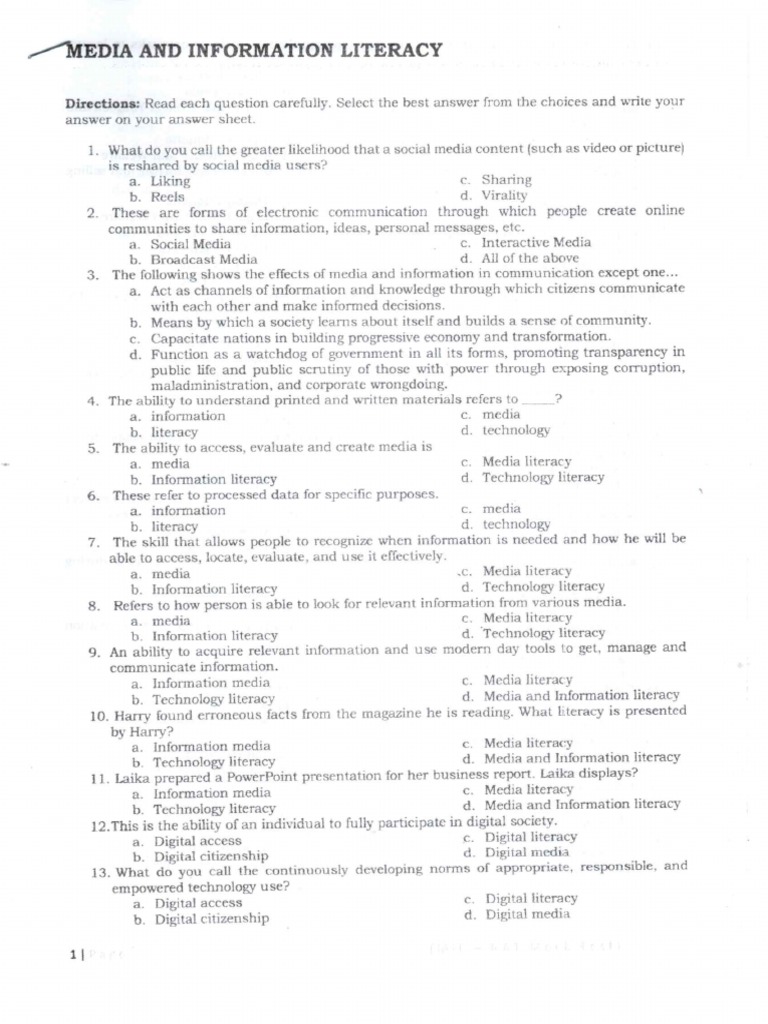 NAT12 Reviewer MIL Set 2 | PDF