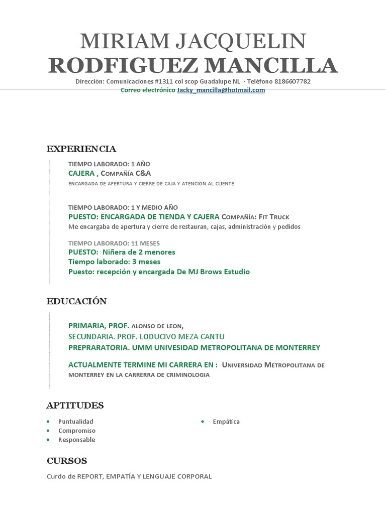 Currículum MJ | PDF