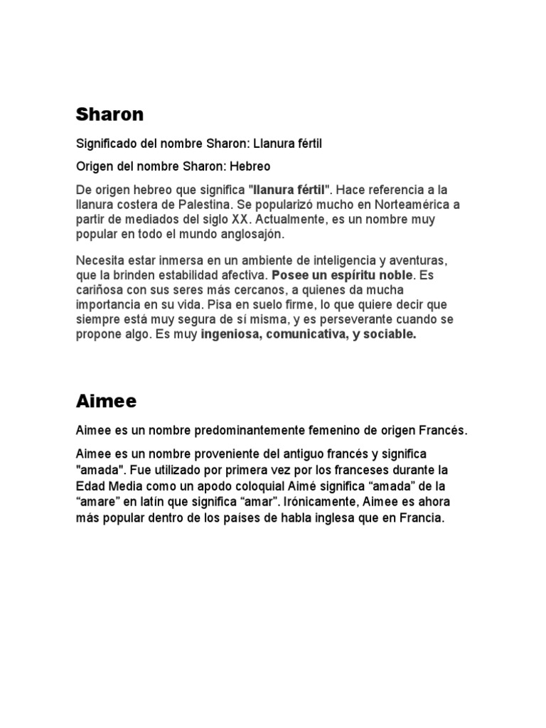 Origen Del Nombre Sharon | PDF | Historia