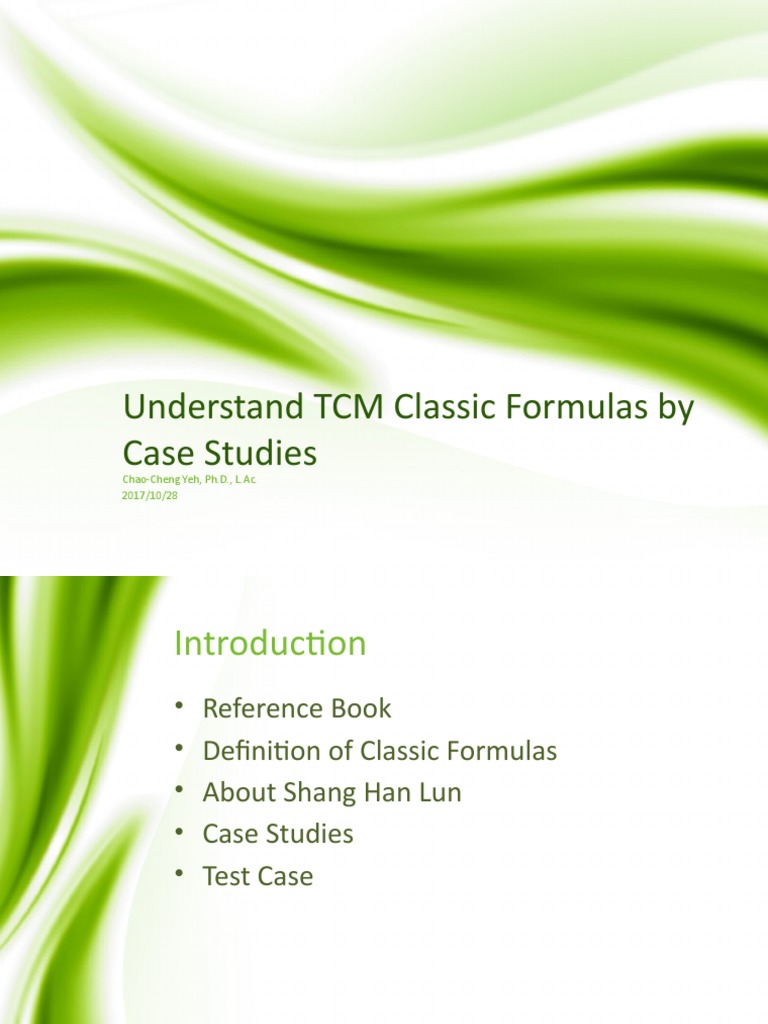 Understand TCM Classic Formula by Case Studies | PDF | Traditional ...