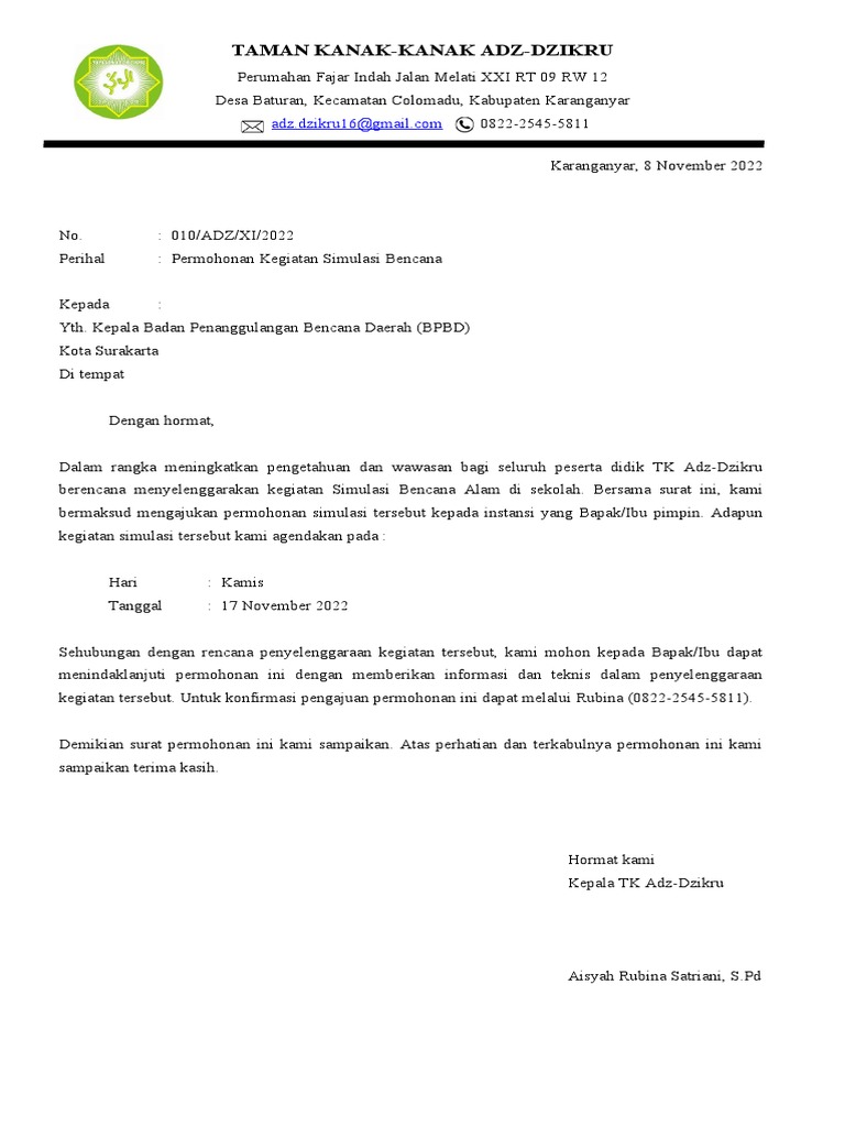 Surat Izin BNPB | PDF