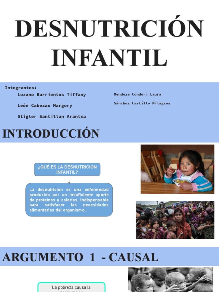 Desnutricion Infantil Tmr Pdf Desnutrición Ciencias De La Salud