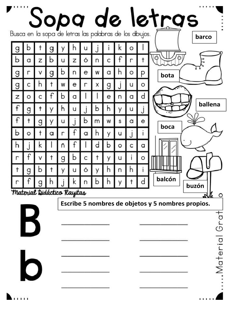 Actividades Con La Letra B | PDF