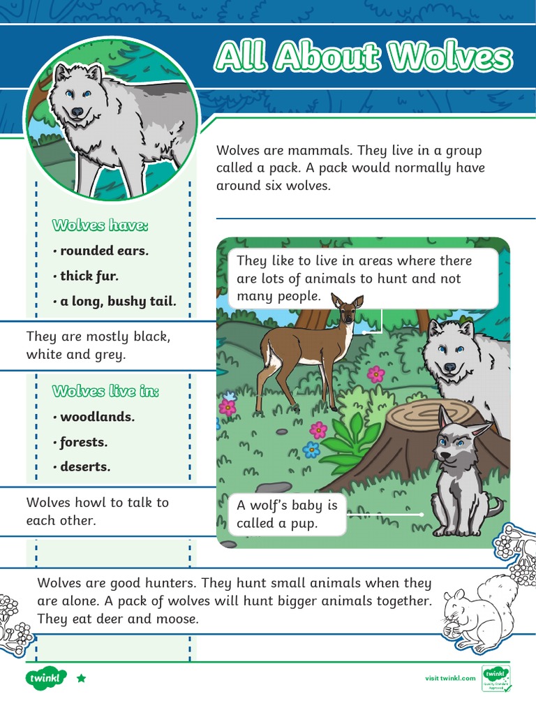 wolves-differentiated-reading-comprehension-activity_English | PDF ...