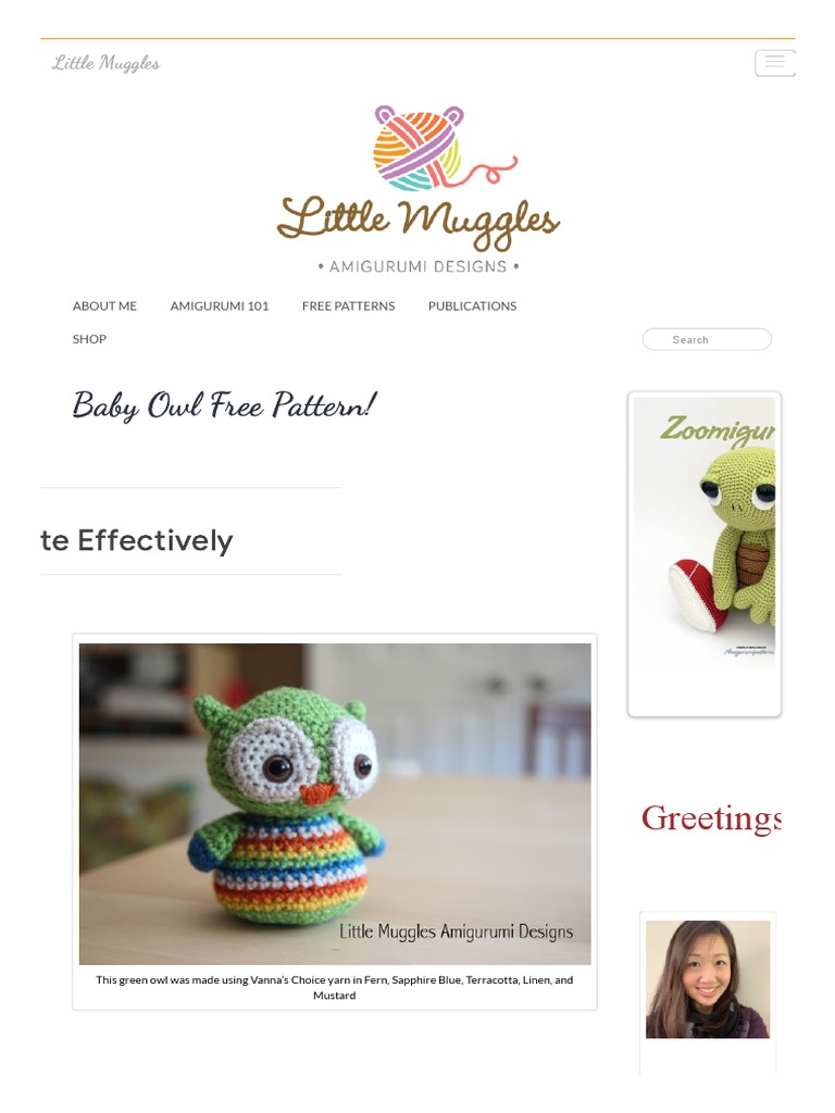 Little Muggles - Baby Owl Free Pattern! | PDF | Crochet | Yarn