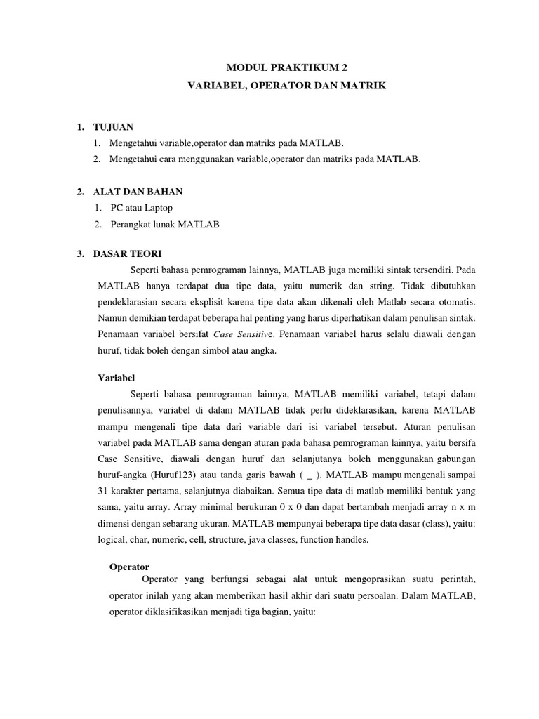 Modul Praktikum 2 | PDF