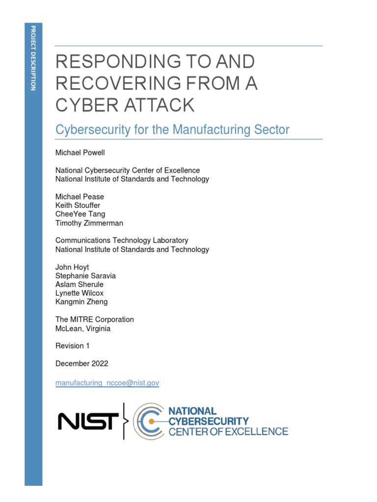 Responding To and Recovering From A Cyber Attack | PDF | Security ...