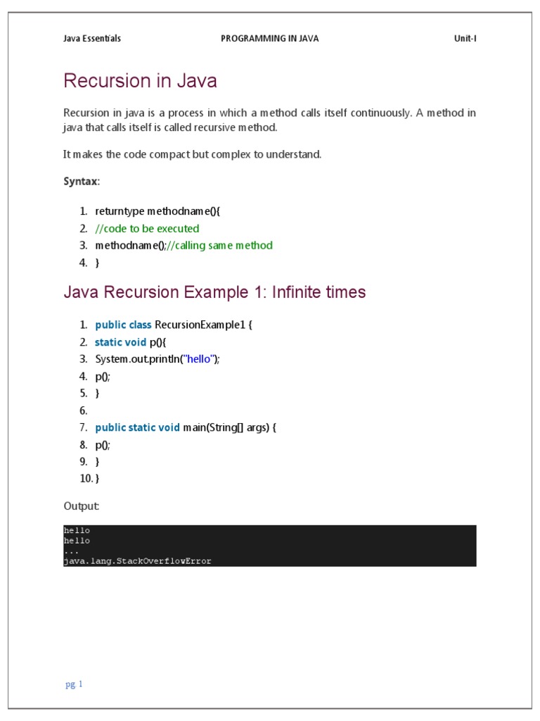 Java 2 Marks Defination | PDF