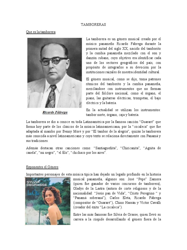 TAMBORERA | PDF | Musica Sudamericana | Subgéneros musicales