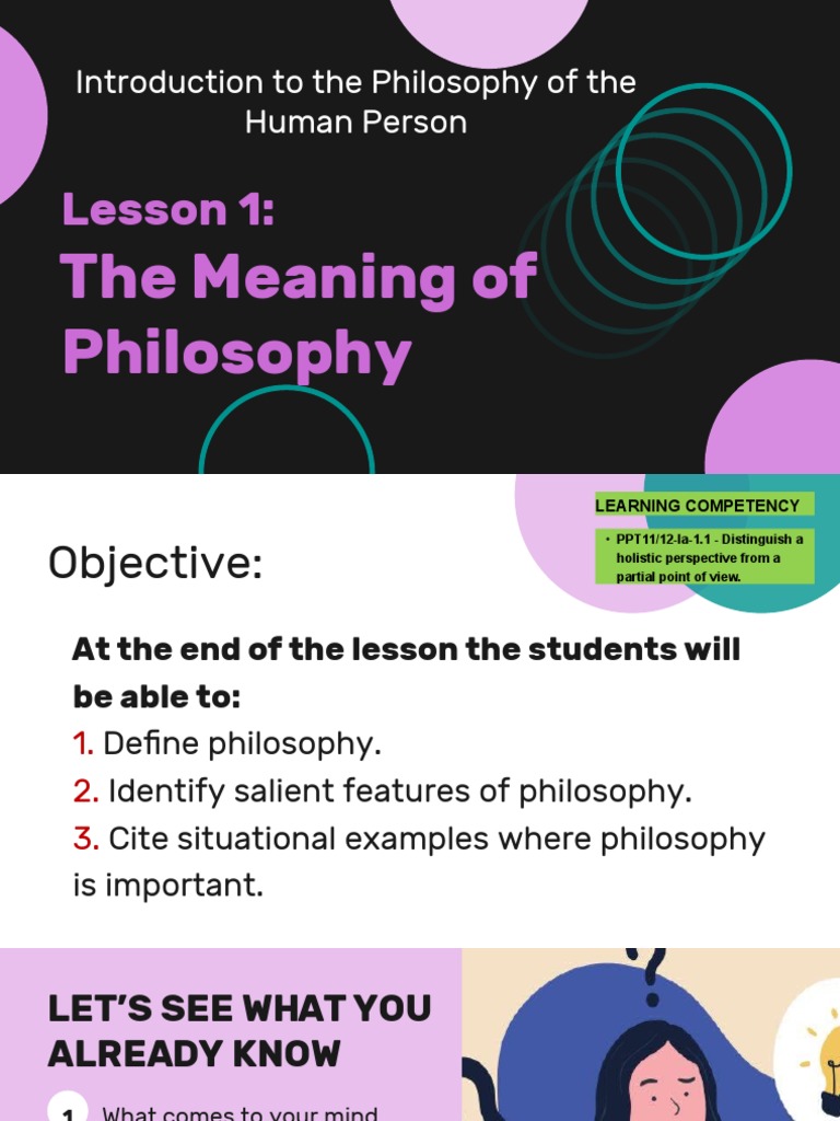 Philo12-Lesson01 - The Meaning of Philosophy | PDF | Reason | Science