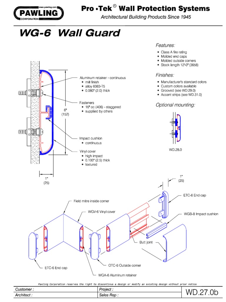 Ficha Técnica Pawling Bumpers Wg6 | PDF