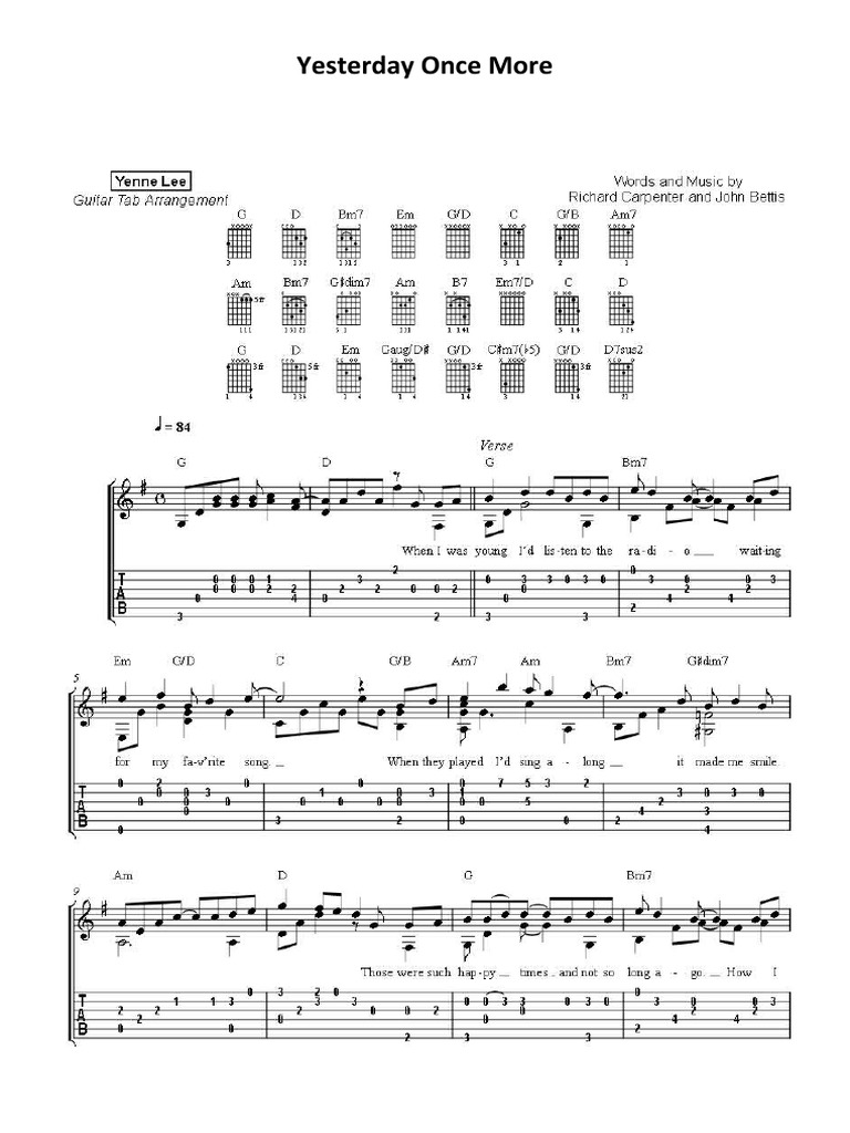 Yesterday Once More | PDF