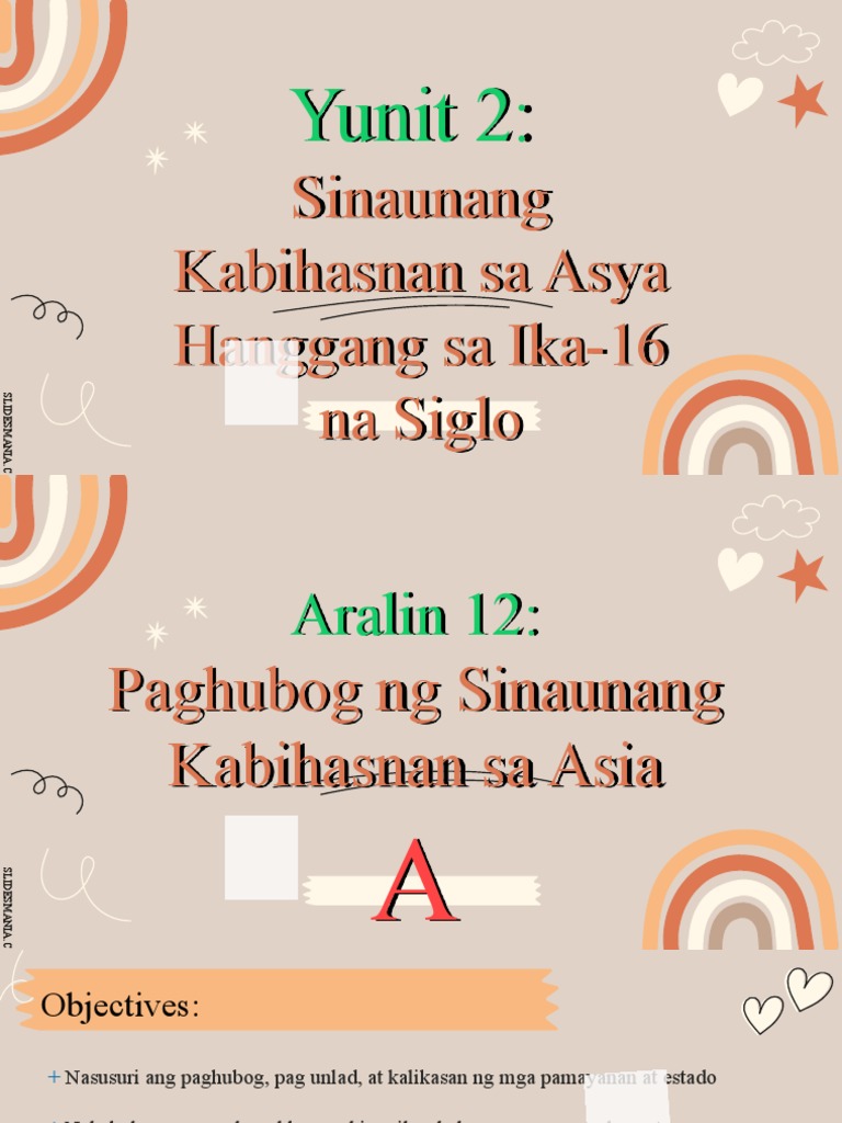 Paghubog NG Sinaunang Kabihasnan Sa Asia A | PDF