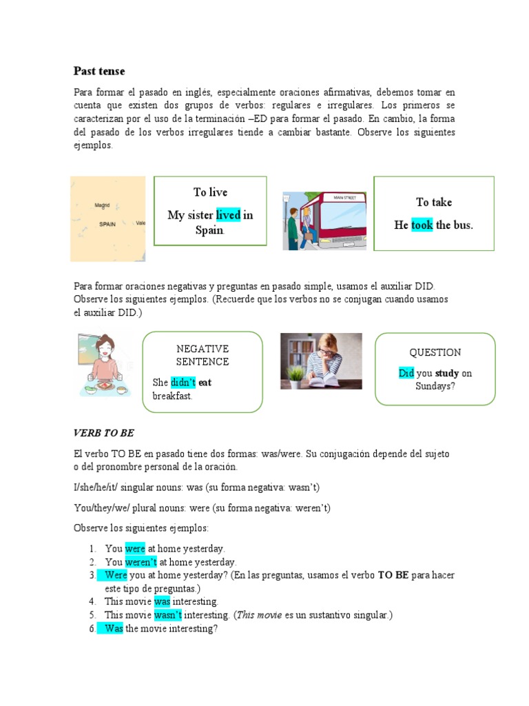 Ejercicio 4-Pasado Simple | PDF | Linguistics | Languages