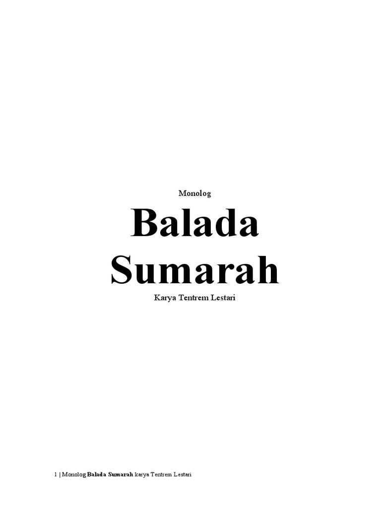 Balada Sumarah | PDF