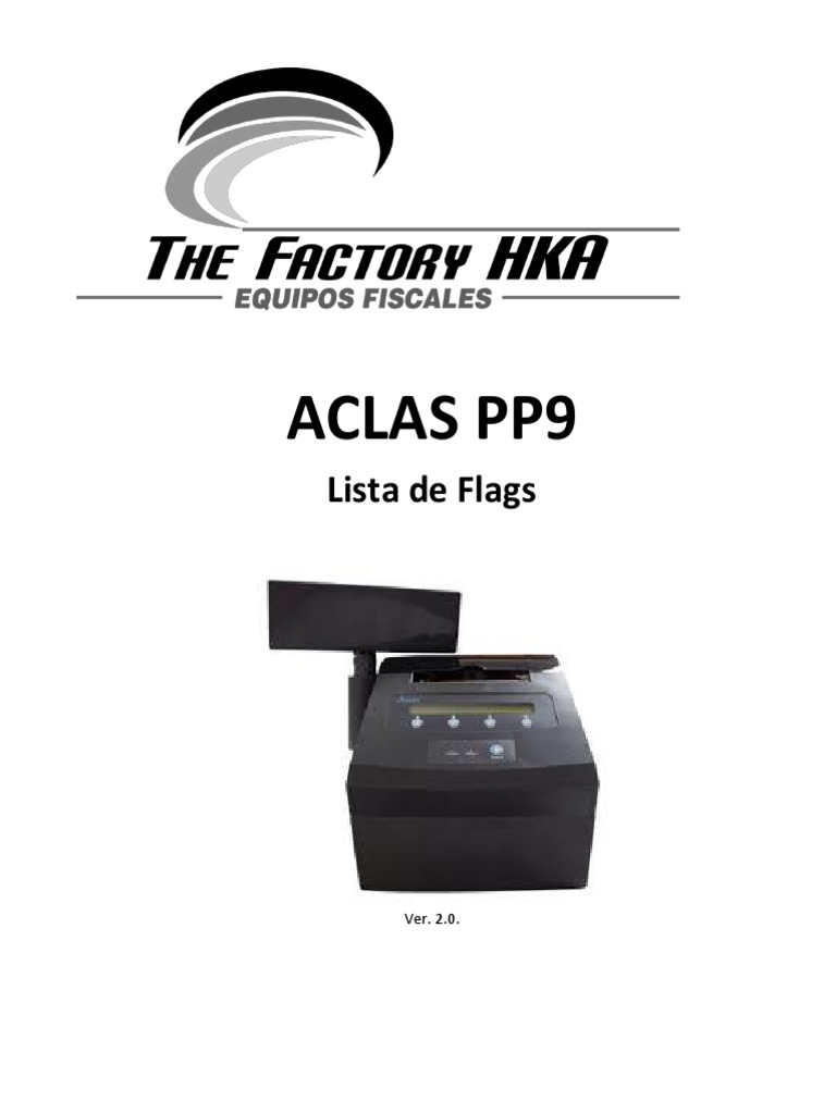 ACLAS PP9 TFHKA - Lista de Flags V02R00 | PDF | Finanzas y dinero