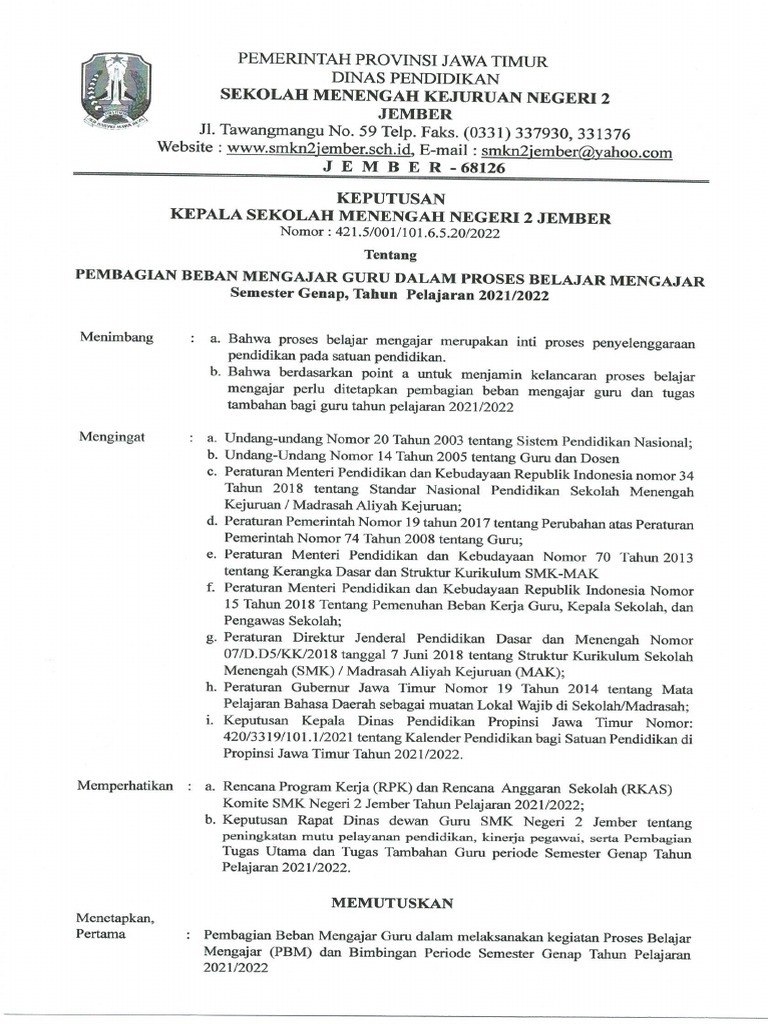 SK PBM Genap 2021-2022 | PDF