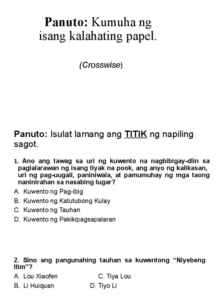 Long Quiz Dula | PDF