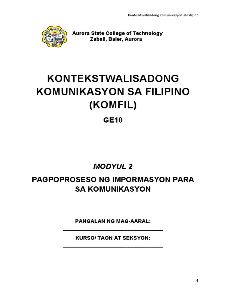 Yunit Ii (Vanessa de Asis, Sophia Ann Gorospe) | PDF