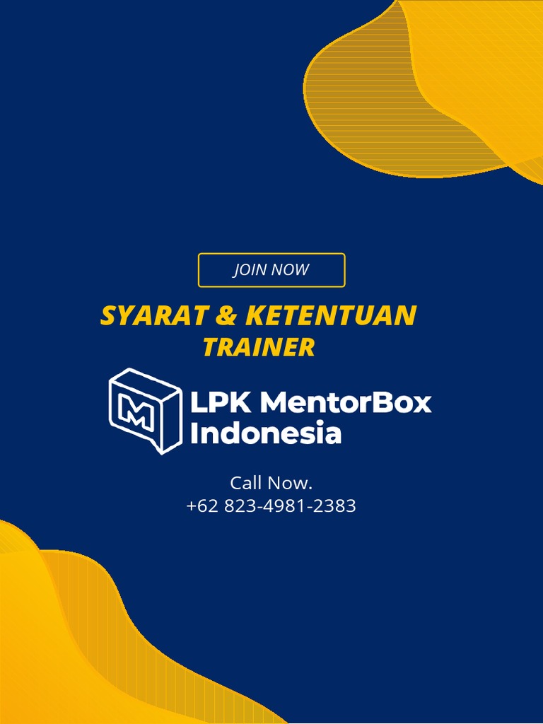 Syarat & Ketentuan Trainer Mentorbox X Prakerja | PDF | Karier & Perkembangan | Bisnis