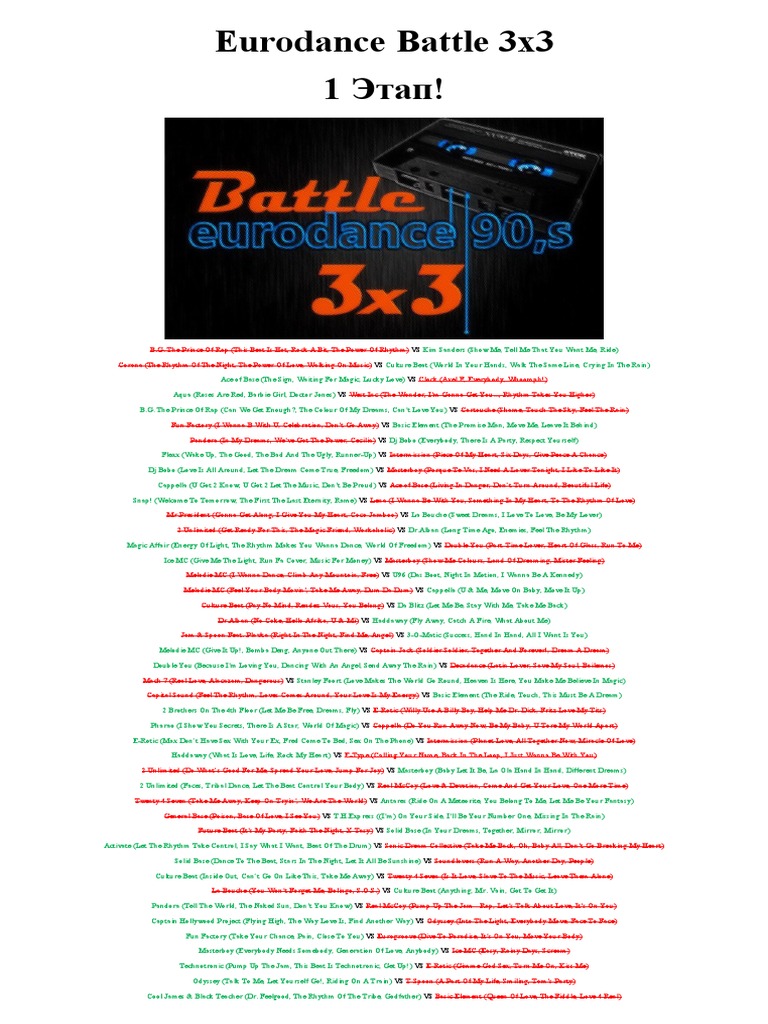 Eurodance Battle 3x3 1 Etap | PDF