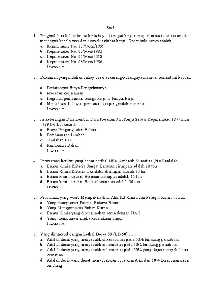 10 k3 Bahan Berbahaya | PDF | Sains & Matematika