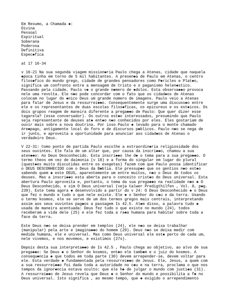 As Caracteristicas Do Chamado | PDF | Apóstolo Paulo | Deus