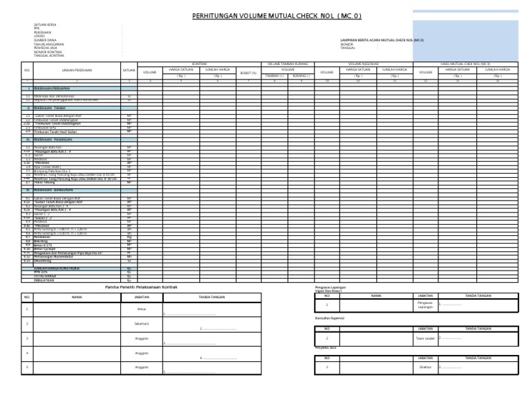 Format MC - 0 Proyek | PDF