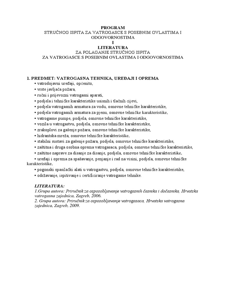 LITERATURA Za Polaganje Strucnog Ispita | PDF