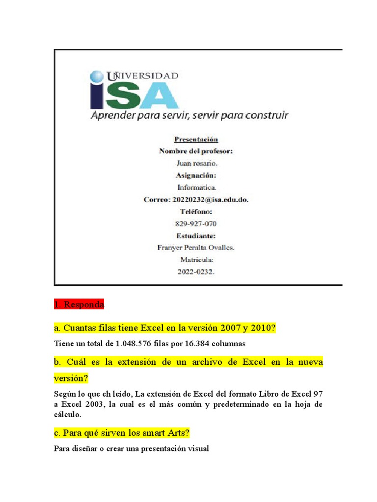 Documento Trabajo de Investigación Microsoft Excel | PDF | Microsoft Excel | Archivo de computadora