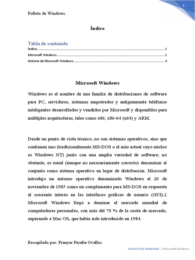 Historia y evolución de Microsoft Windows | PDF | Microsoft Windows | Windows 10