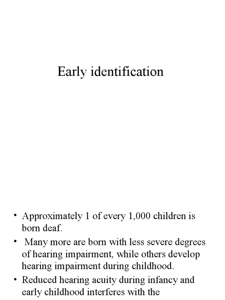 Early Identification | PDF