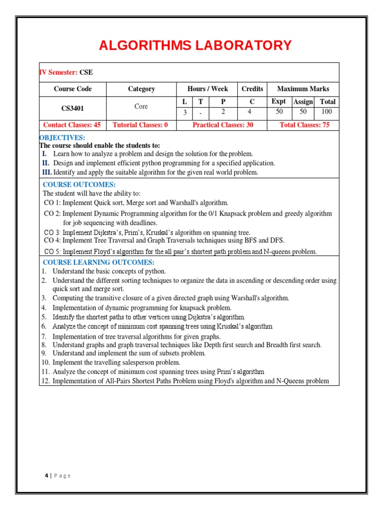 TEC - Algorithm Lab | Download Free PDF | Vertex (Graph Theory) | Mathematics